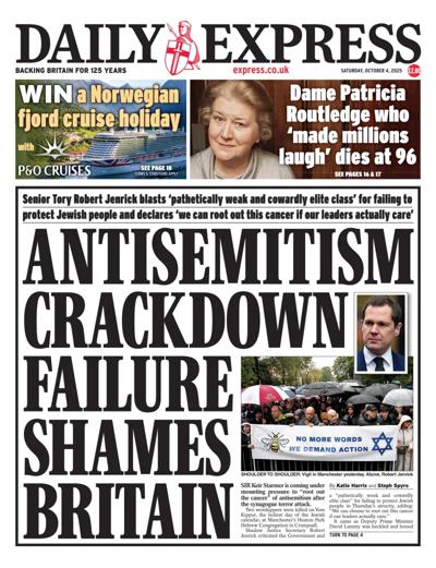 Daily Express (UK) Front Page for 4 October 2025 | Paperboy Online ...