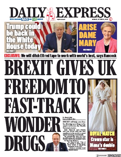 Daily Express (UK) Front Page for 5 October 2020 | Paperboy Online ...
