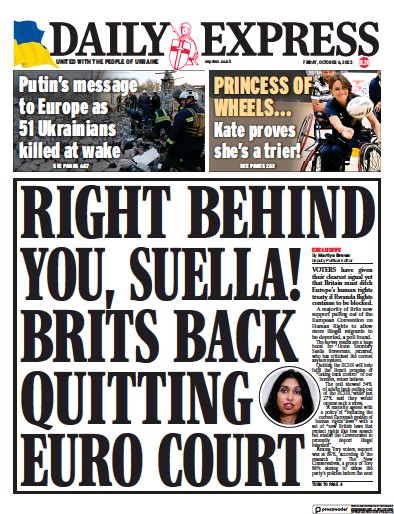 Daily Express (UK) Front Page for 6 October 2023 | Paperboy Online ...