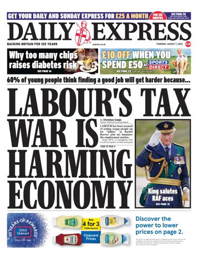 Daily Express (UK) Front Page for 7 August 2025 | Paperboy Online ...
