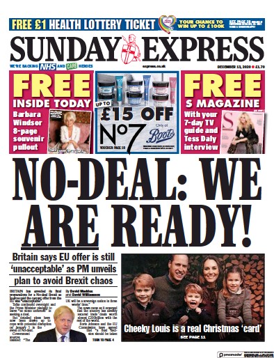 Daily Express Sunday (UK) Front Page for 13 December 2020 | Paperboy ...