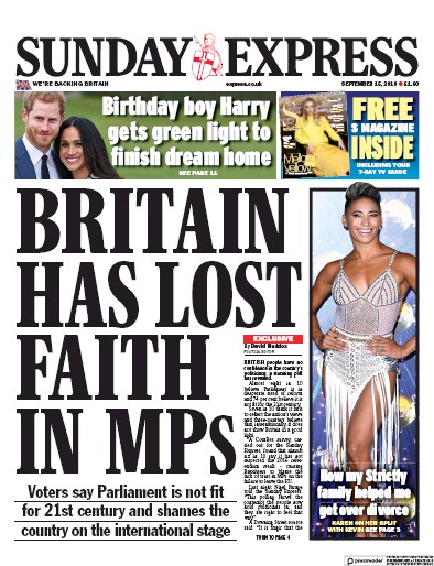 Daily Express Sunday (UK) Front Page for 15 September 2019 | Paperboy ...