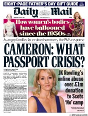 Daily Mail (UK) Front Page for 12 June 2014 | Paperboy Online Newspapers