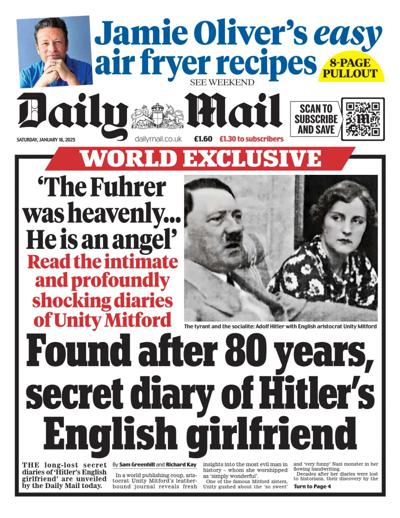 Daily Mail (UK) Front Page for 18 January 2025 | Paperboy Online Newspapers