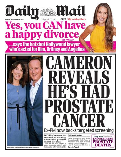 Daily Mail (UK) Front Page for 24 November 2025 | Paperboy Online ...