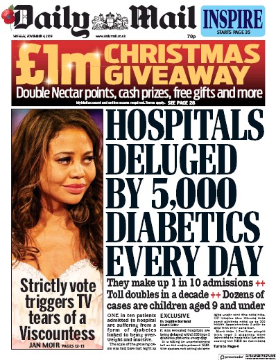 Daily Mail (UK) Front Page for 4 November 2019 | Paperboy Online Newspapers