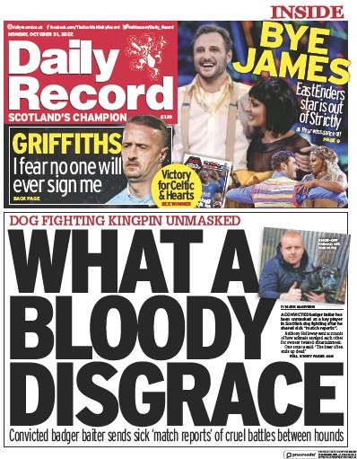 Daily Record (UK) Front Page for 31 October 2022 | Paperboy Online ...