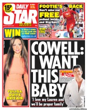 Daily Star (UK) Front Page for 5 August 2013 | Paperboy Online Newspapers