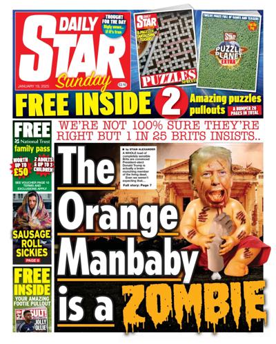 Daily Star Sunday (UK) Front Page for 19 January 2025 | Paperboy Online ...