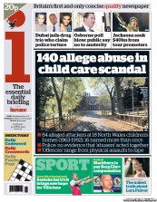 I Newspaper (UK) Front Page for 30 April 2013 | Paperboy Online Newspapers