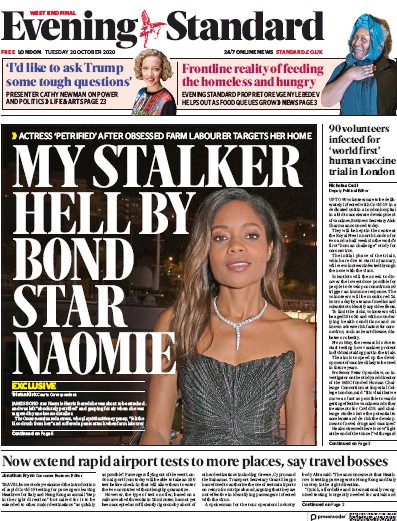 London Evening Standard (UK) Front Page for 21 October 2020 | Paperboy ...