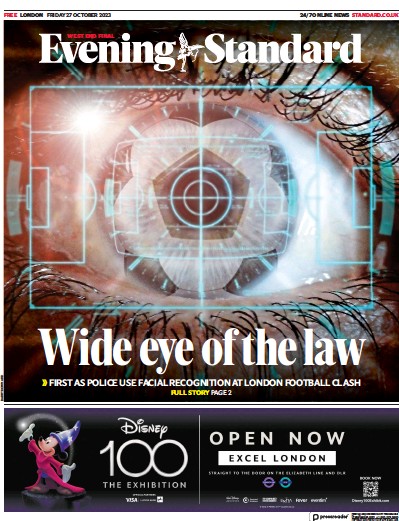 London Evening Standard (UK) Front Page for 28 October 2023 | Paperboy ...