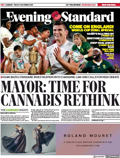 London Evening Standard (UK) Front Page for 4 November 2019 | Paperboy ...