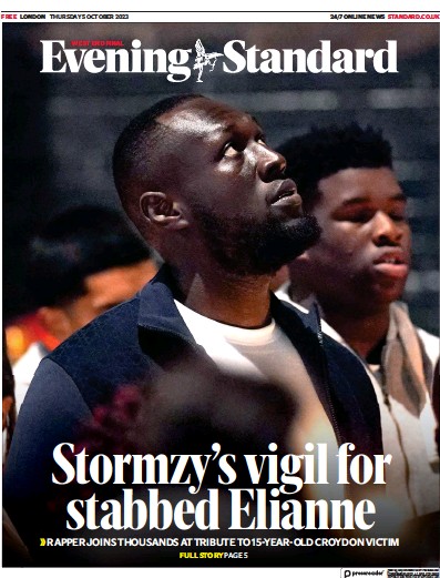 London Evening Standard (UK) Front Page for 6 October 2023 | Paperboy ...