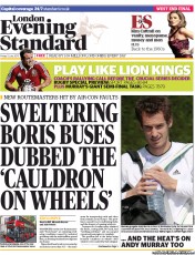 London Evening Standard (UK) Front Page for 6 July 2013 | Paperboy ...
