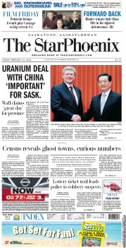 Canadian Newspaper Front Pages for Friday, 10 February 2012 | Paperboy ...