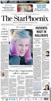 Canadian Newspaper Front Pages for Thursday, 12 January 2012 | Paperboy ...
