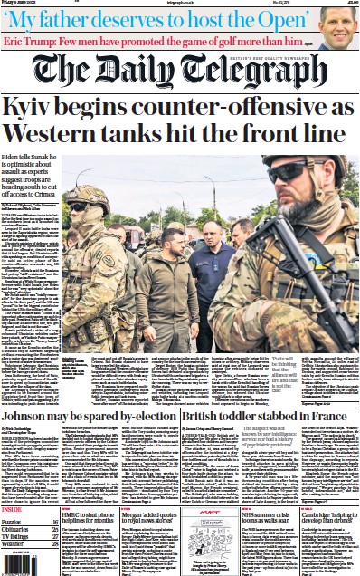 The Daily Telegraph (UK) Front Page for 10 June 2023 | Paperboy Online ...