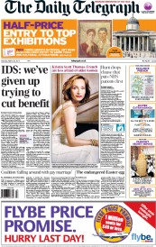 The Daily Telegraph (UK) Front Page for 30 March 2013 | Paperboy Online ...