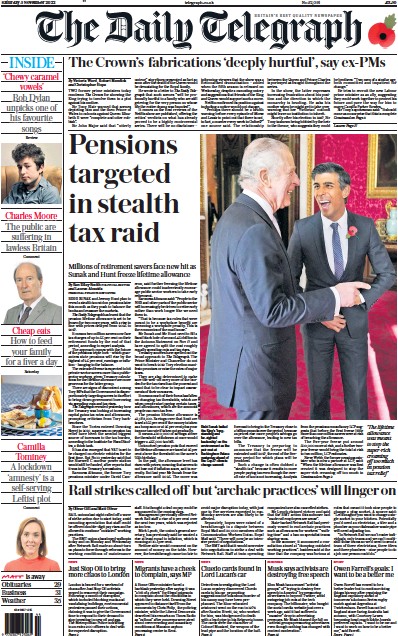 The Daily Telegraph (UK) Front Page for 5 November 2022 | Paperboy ...