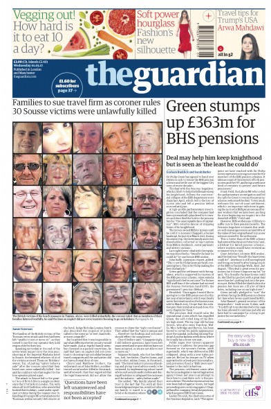 The Guardian (UK) Front Page for 1 March 2017 | Paperboy Online Newspapers