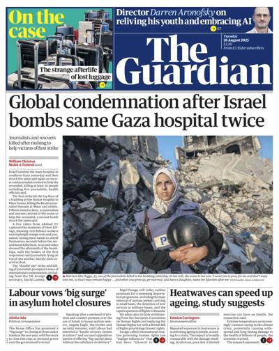 The Guardian (UK) Front Page for 26 August 2025 | Paperboy Online ...