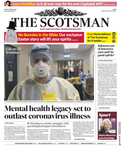 The Scotsman (UK) Front Page for 10 April 2020 | Paperboy Online Newspapers