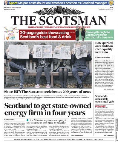 The Scotsman (UK) Front Page for 11 October 2017 | Paperboy Online ...