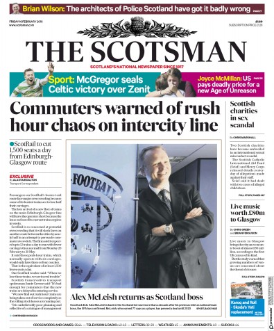 The Scotsman (UK) Front Page for 16 February 2018 | Paperboy Online ...