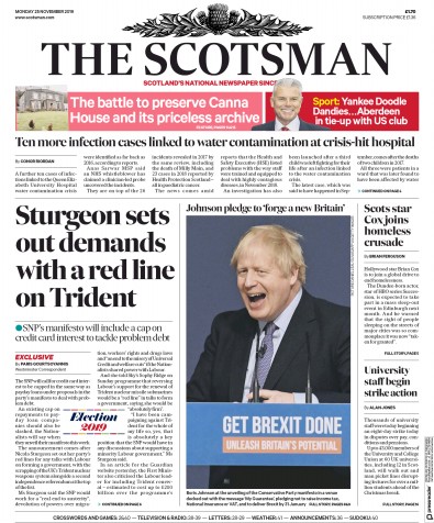 The Scotsman (UK) Front Page for 25 November 2019 | Paperboy Online ...