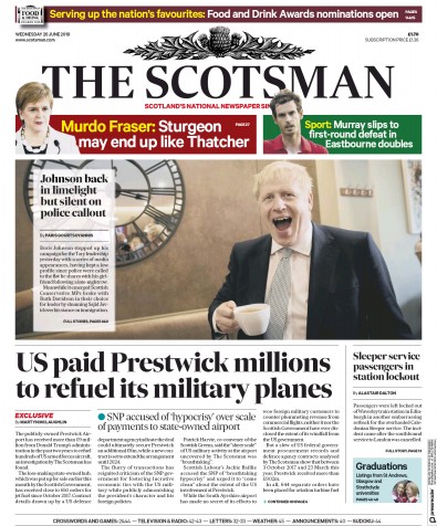 The Scotsman (UK) Front Page for 26 June 2019 | Paperboy Online Newspapers