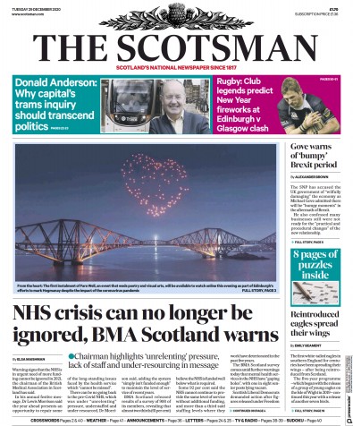The Scotsman (UK) Front Page for 29 December 2020 | Paperboy Online ...