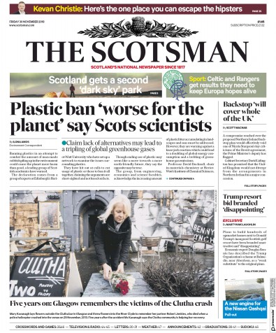 The Scotsman (UK) Front Page for 30 November 2018 | Paperboy Online ...