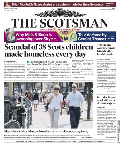 The Scotsman (UK) Front Page for 31 July 2018 | Paperboy Online Newspapers