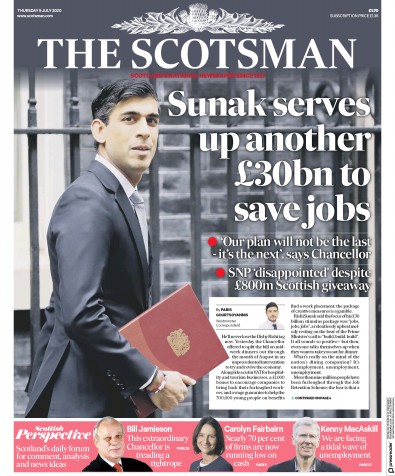 The Scotsman (UK) Front Page for 9 July 2020 | Paperboy Online Newspapers
