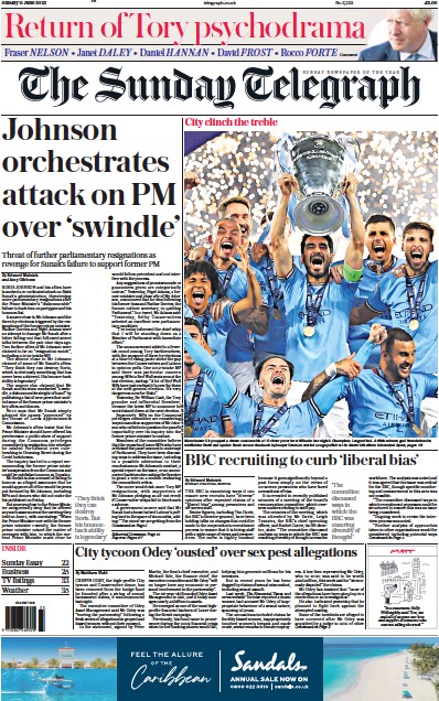 The Sunday Telegraph (UK) Front Page for 11 June 2023 | Paperboy Online ...