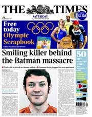 UK Newspaper Front Pages for Saturday, 21 July 2012 | Paperboy Online ...