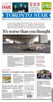 Canadian Newspaper Front Pages for Wednesday, 12 December 2012 ...